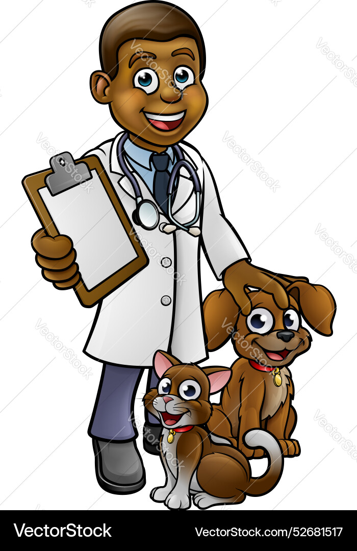 Vet cartoon character Royalty Free Vector Image