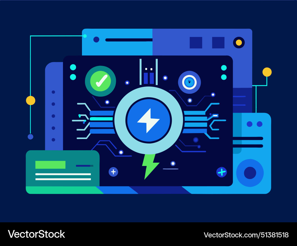 Blue virtual reality space futuristic vr frame Vector Image