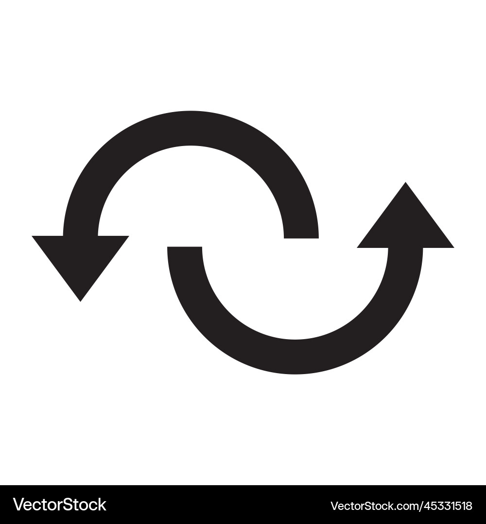 Circle recycle icon logo Royalty Free Vector Image