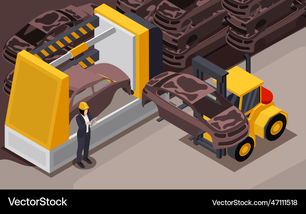 Scrap metal background Royalty Free Vector Image