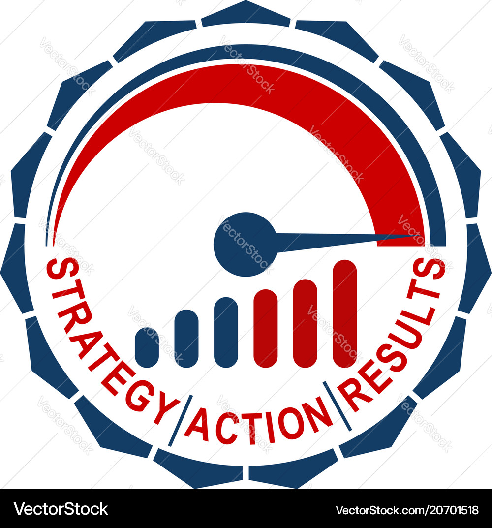 Geschwindigkeit Strategie Aktion Ergebnis Vektorbild