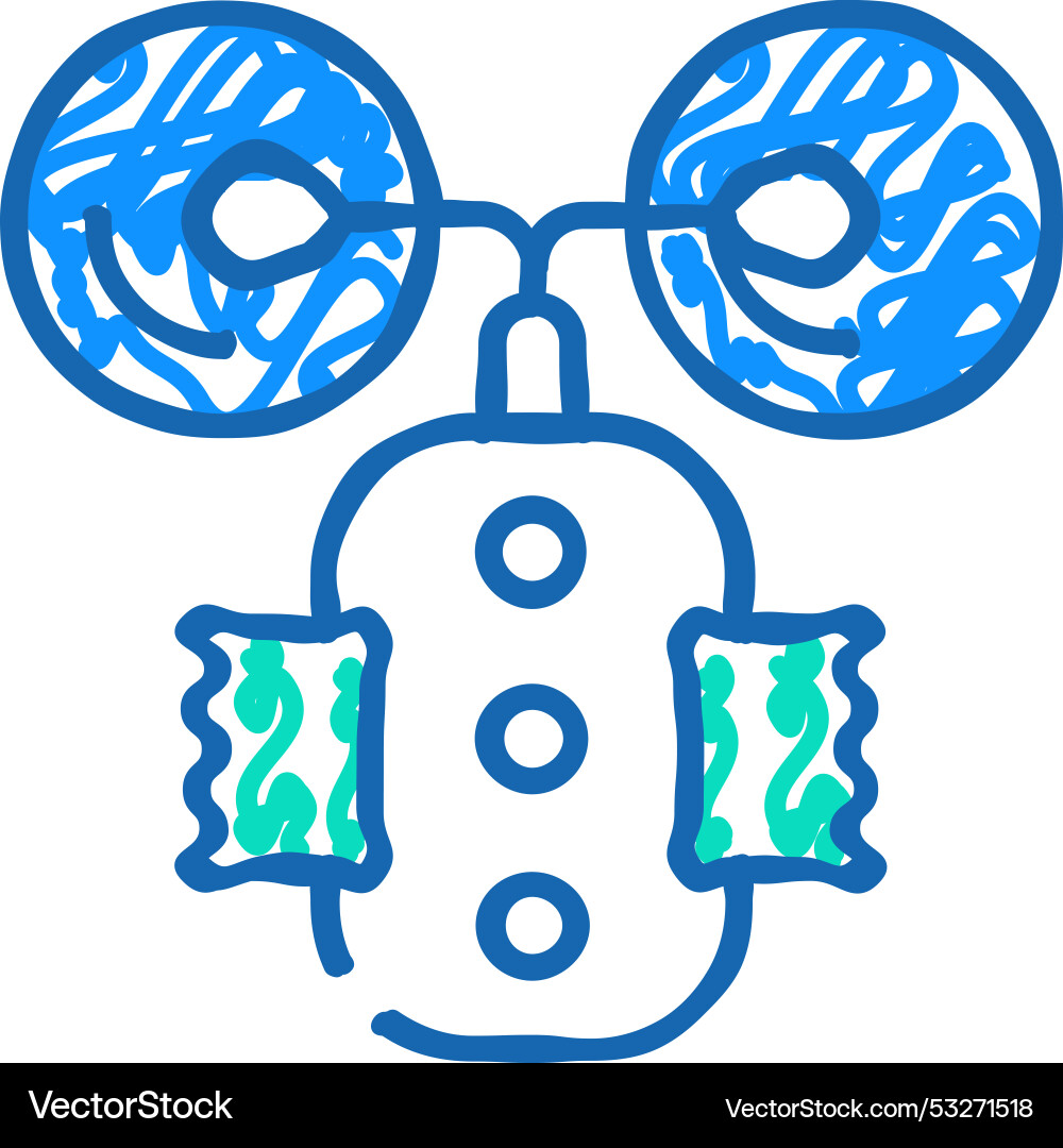 Stimulant device icon doodle Royalty Free Vector Image