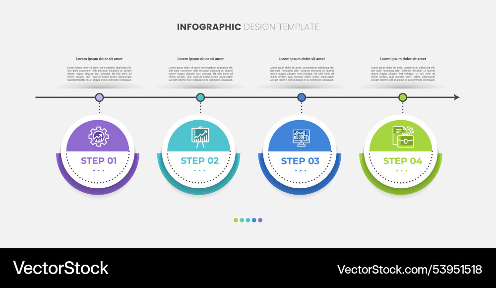 Timeline creator infographic template 4 step Vector Image