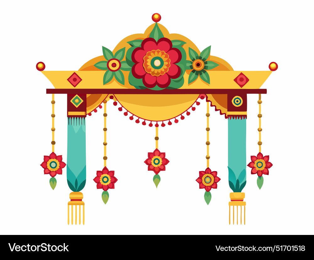 Toran for indian flower c Royalty Free Vector Image