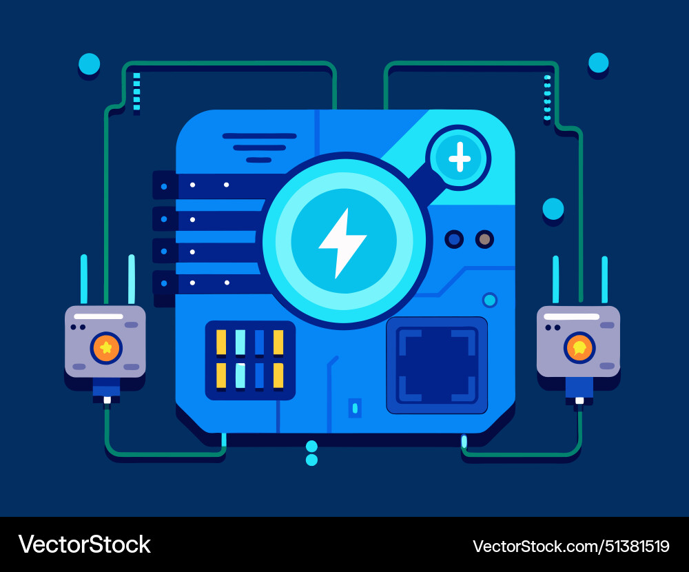 Blue virtual reality space futuristic vr frame Vector Image