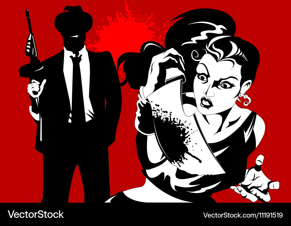 Cartoon mafia Royalty Free Vector Image - VectorStock