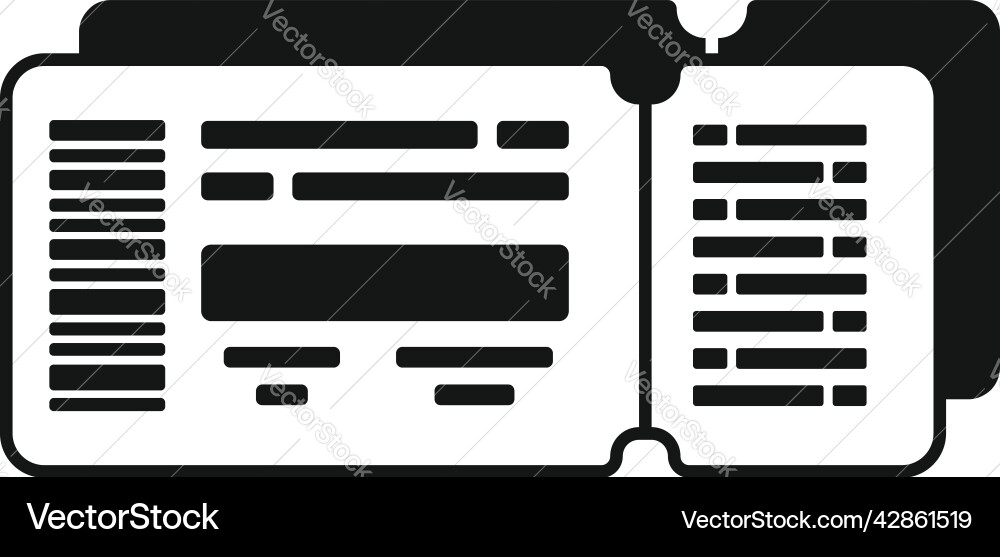 Class air ticket icon simple airline pass Vector Image