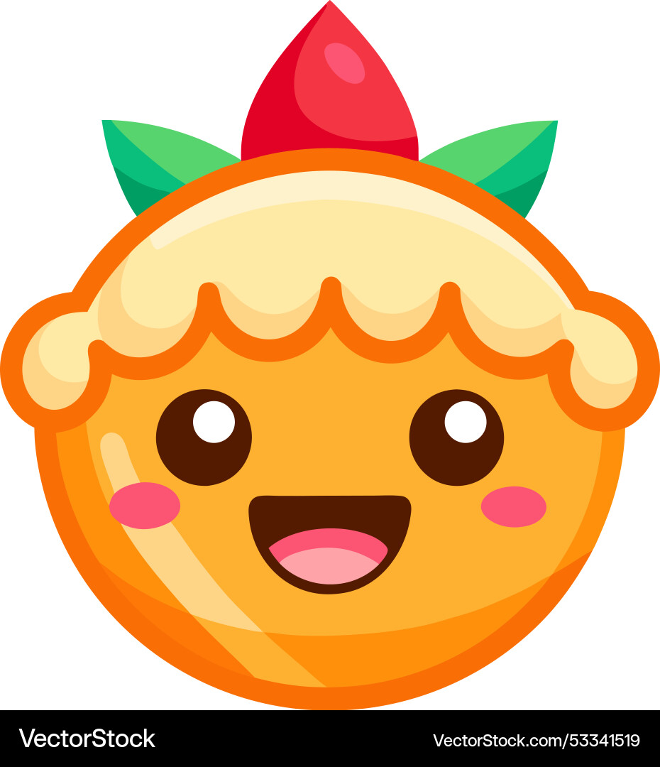 Cute delicious face cartoon icon Royalty Free Vector Image