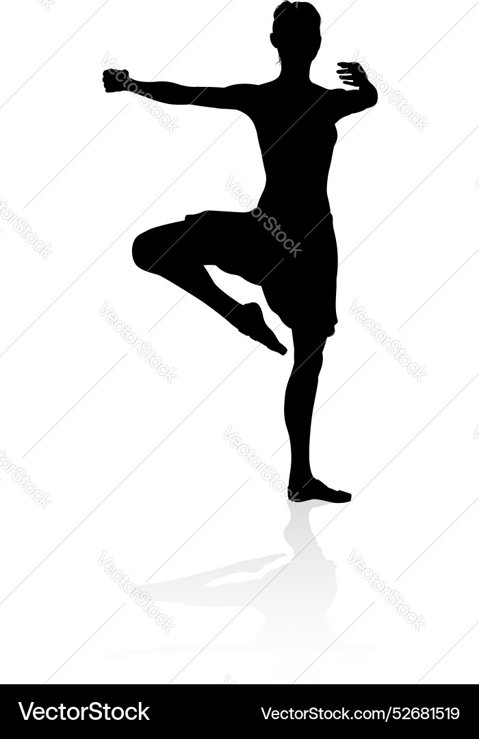 Dancing ballet dancer silhouette Royalty Free Vector Image