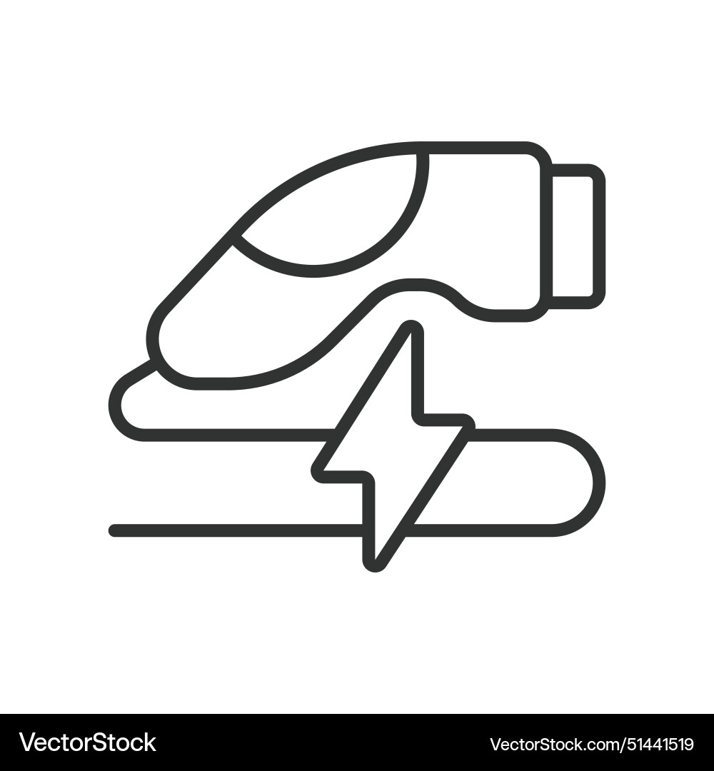Ev charger in line design electric Royalty Free Vector Image