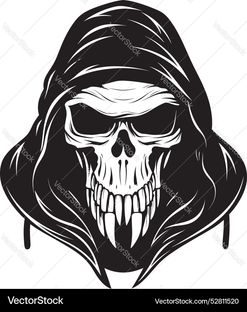 Dark shades reaper grim symbol gaze Royalty Free Vector