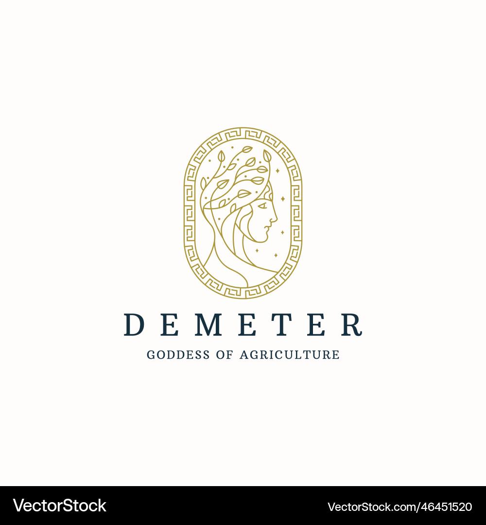 Demeter the ancient greek goddess Royalty Free Vector Image