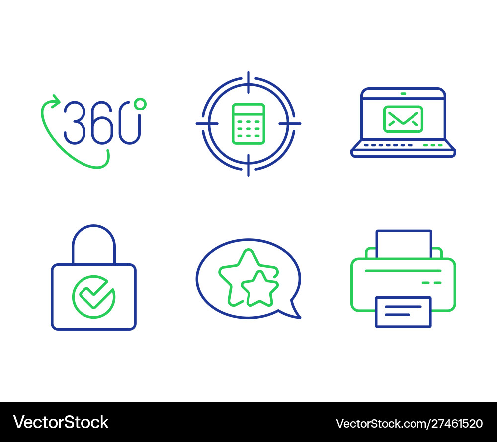E-mail password encryption and calculator target Vector Image