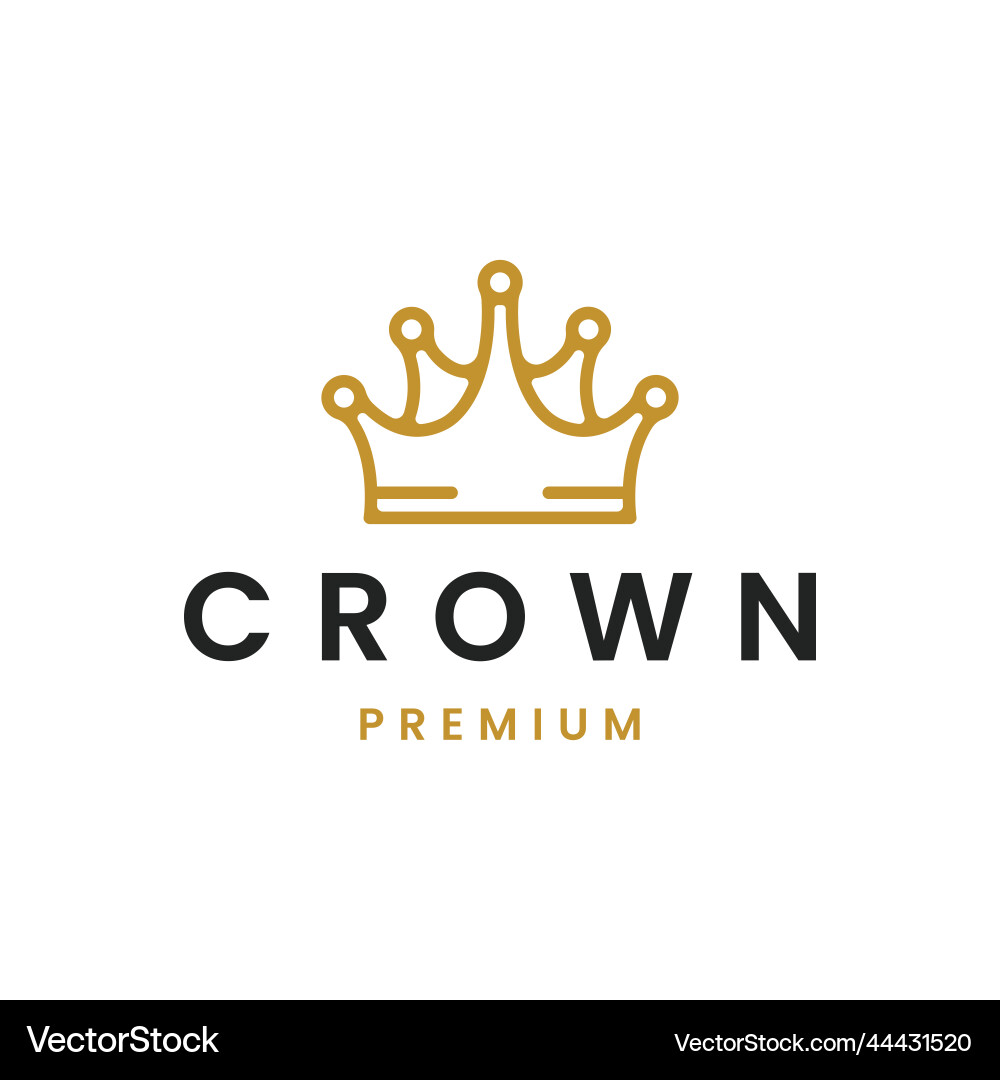 Elegant crown logo icon design Royalty Free Vector Image