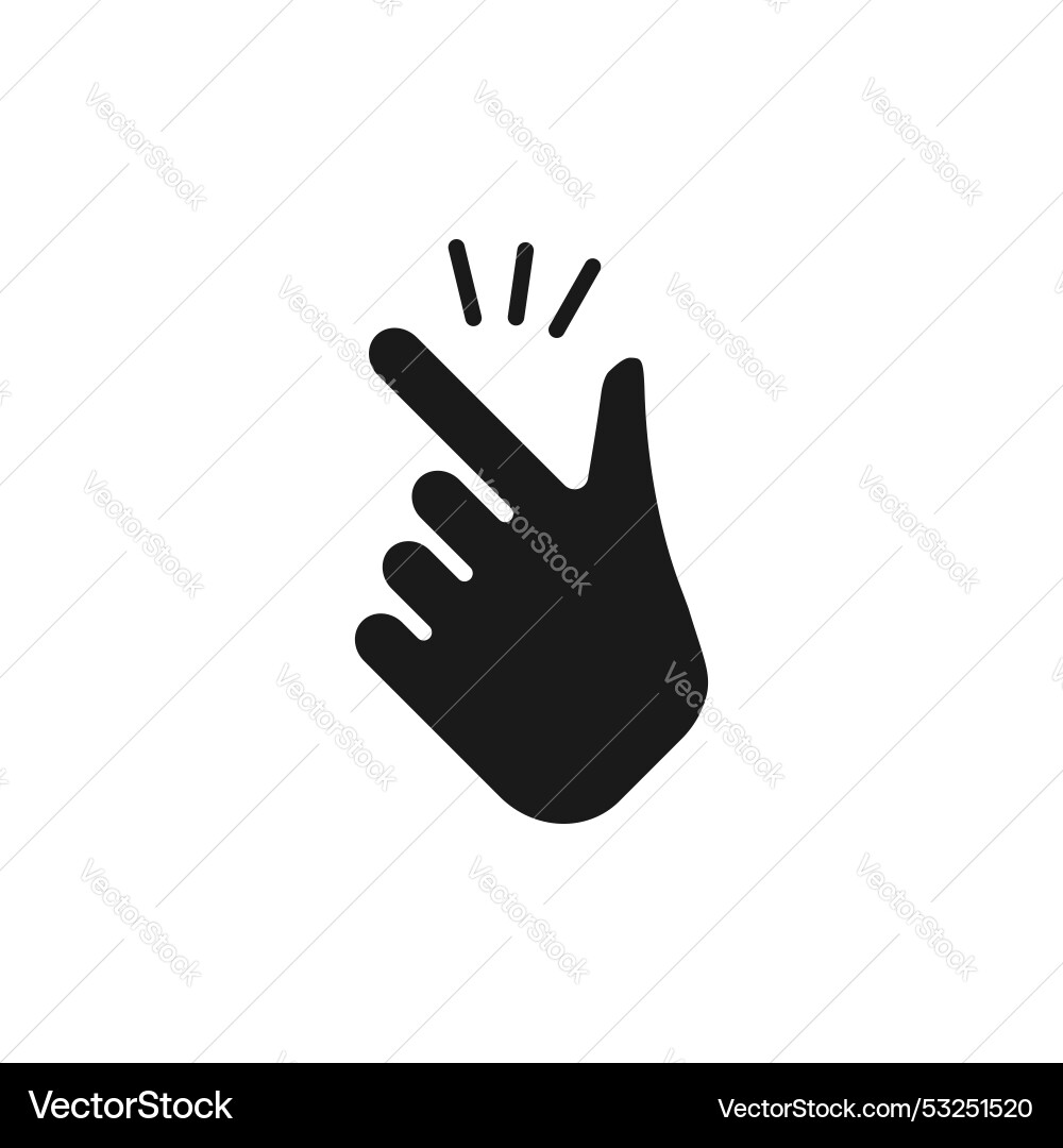 Finger Snap-Symbol Set Hand Snap einfach Vektorbild