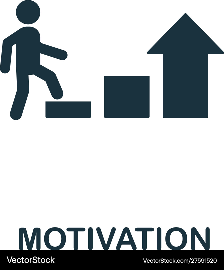 Motivation icon symbol creative sign from Vector Image