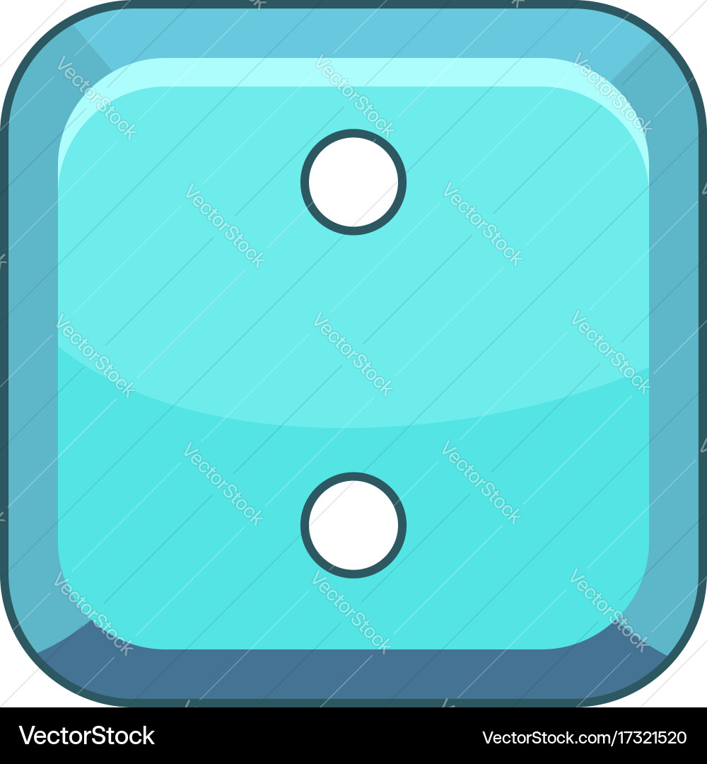 Square cloth button icon cartoon style Royalty Free Vector