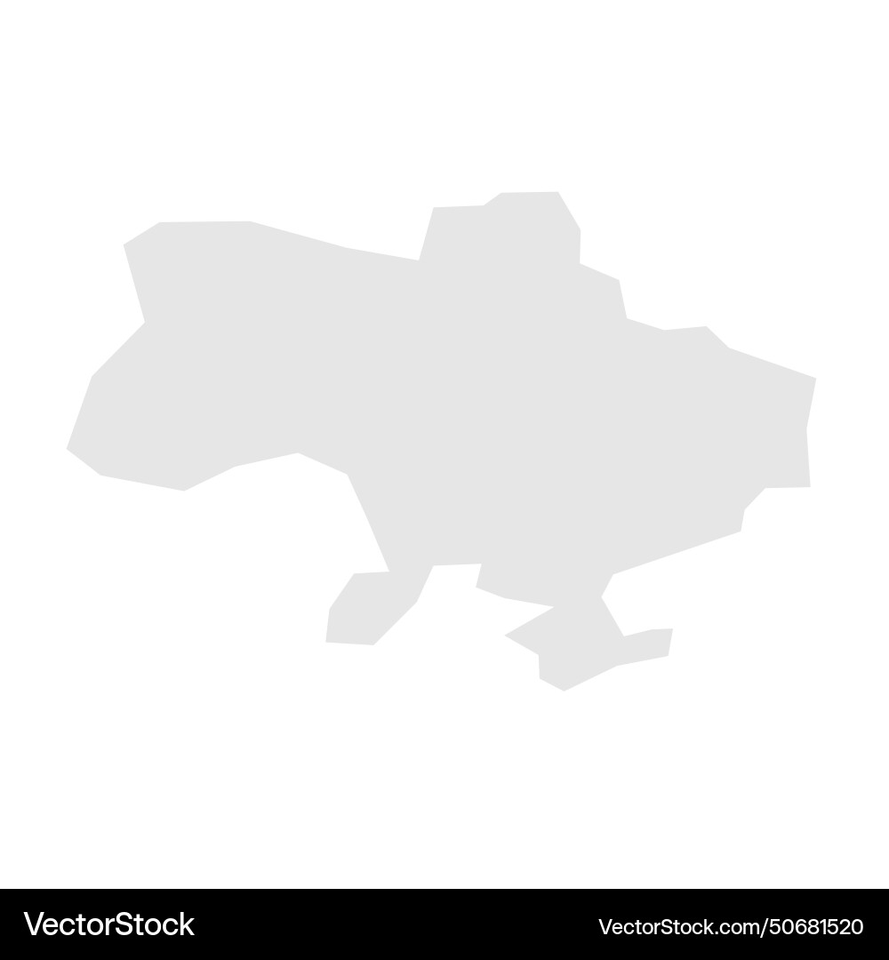 Ukraine simplified map Royalty Free Vector Image