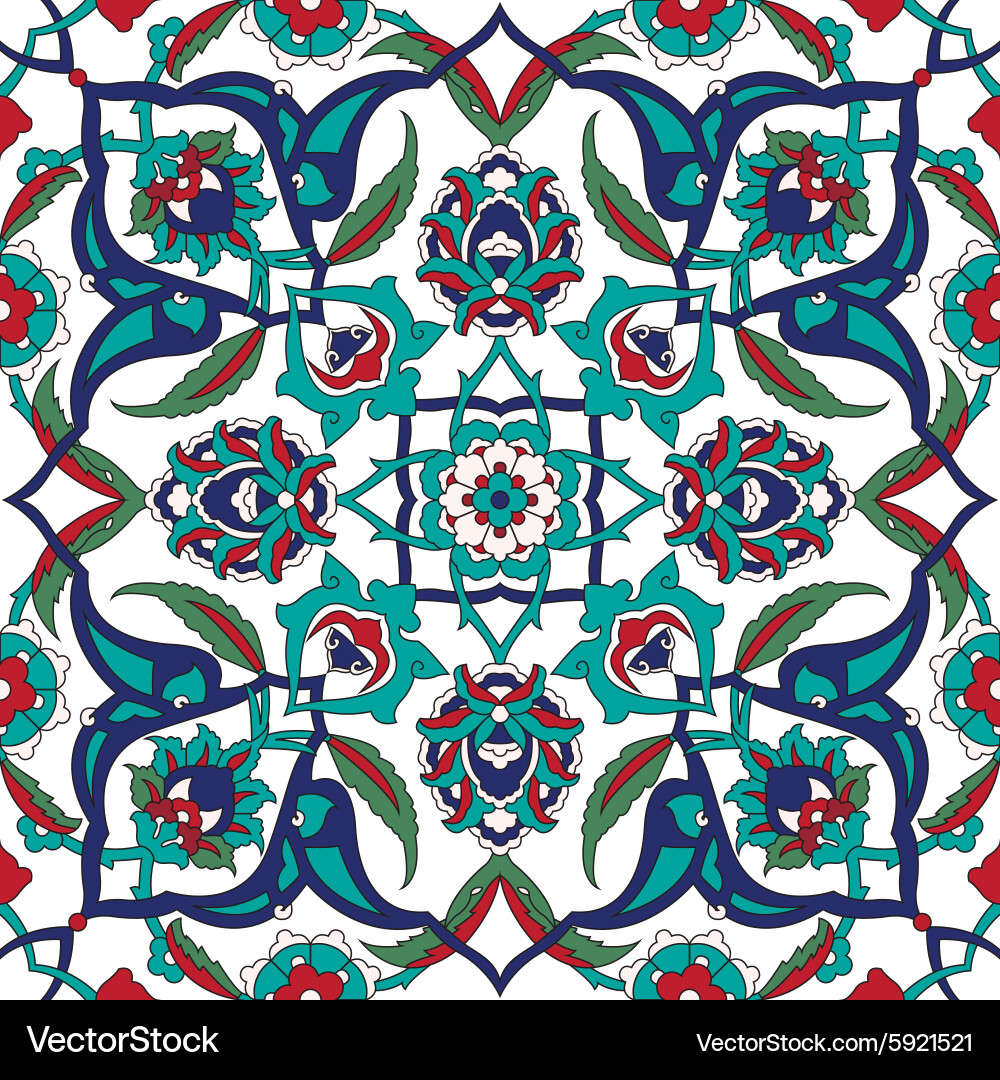 Arabesque seamless pattern Royalty Free Vector Image