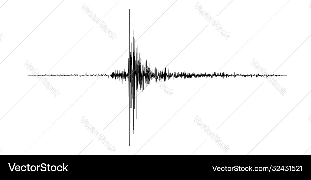 Black seismogram Royalty Free Vector Image - VectorStock