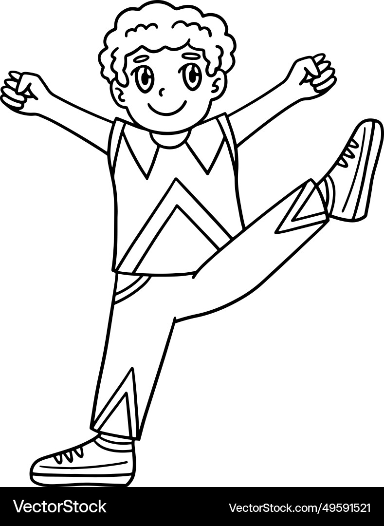 Hopping On One Leg Clipart Black And White Jump One Leg Stock