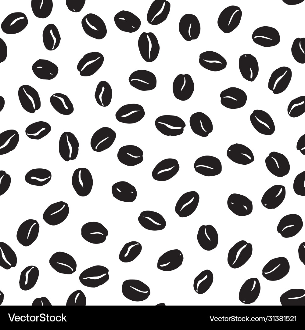 Coffee Bean Seamless Pattern Royalty Free Vector Image
