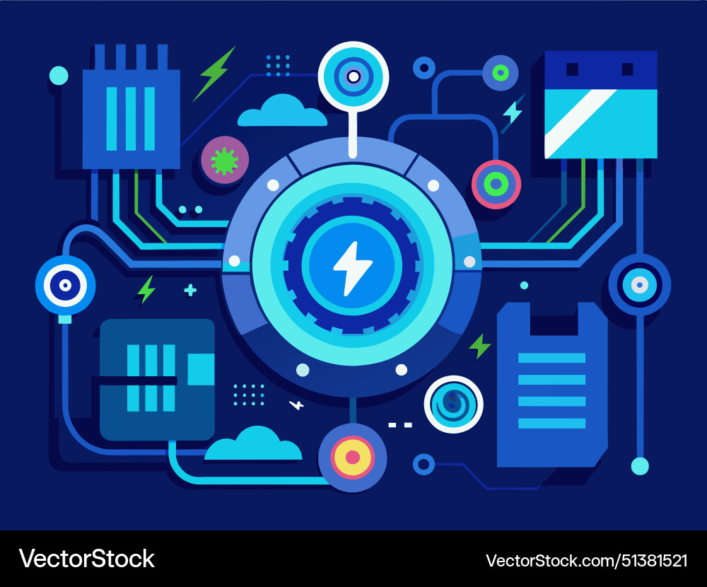 Futuristic graphic user interface Royalty Free Vector Image