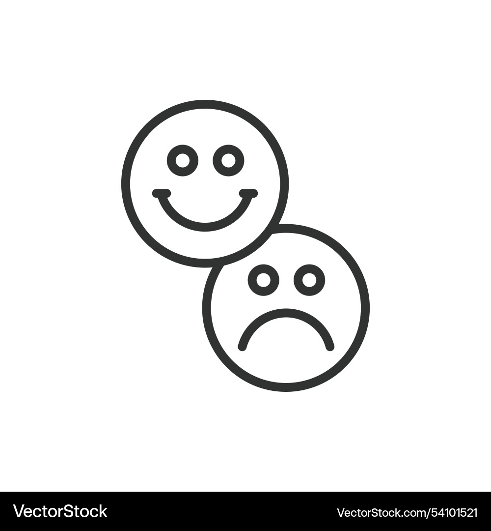 Mood in line design emotion feeling vibe Vector Image