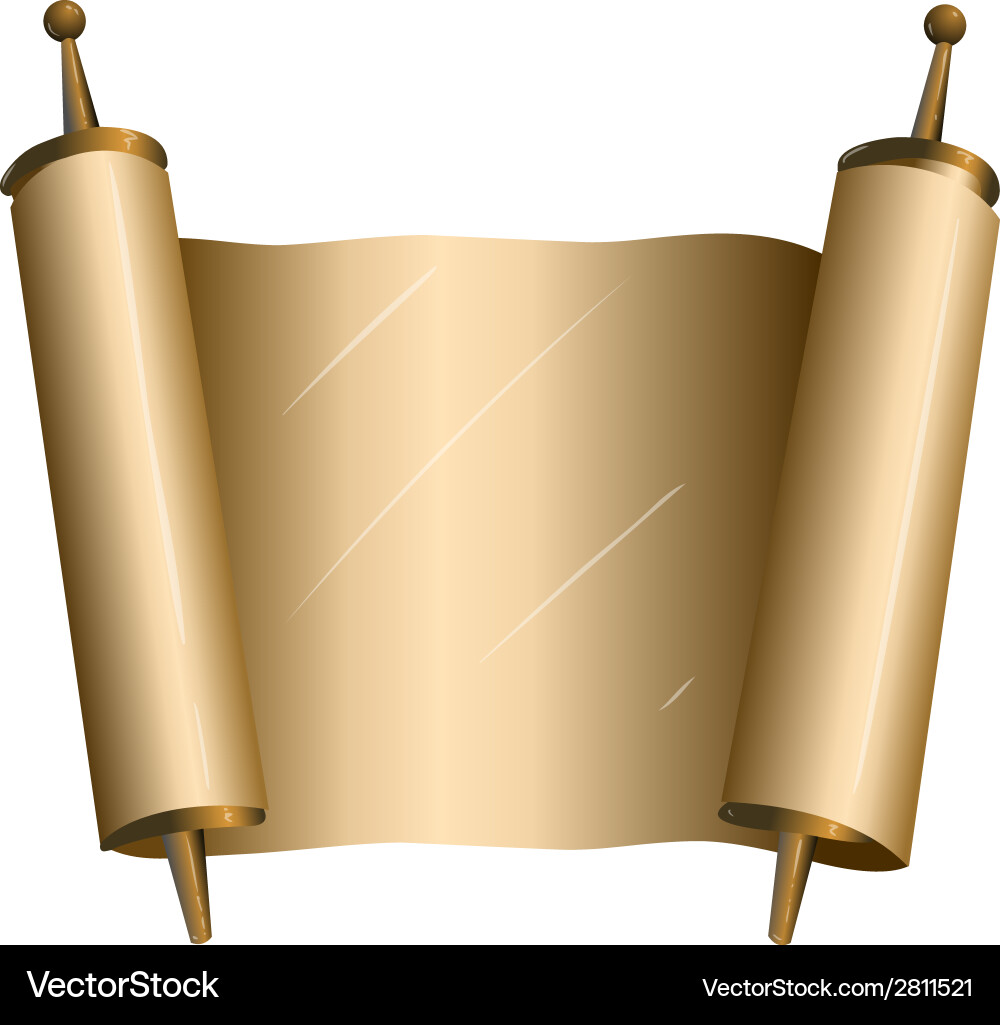 Traditional jewish torah scroll Royalty Free Vector Image