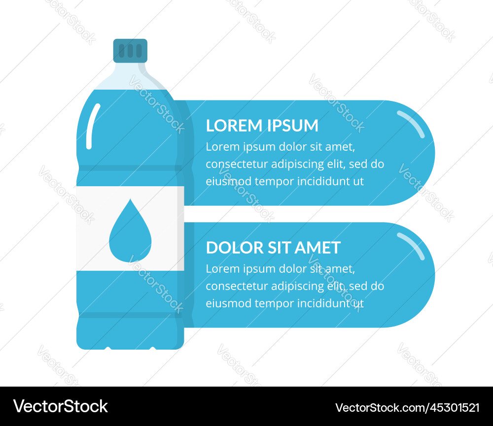 Water Bottle Infographic Template Royalty Free Vector Image