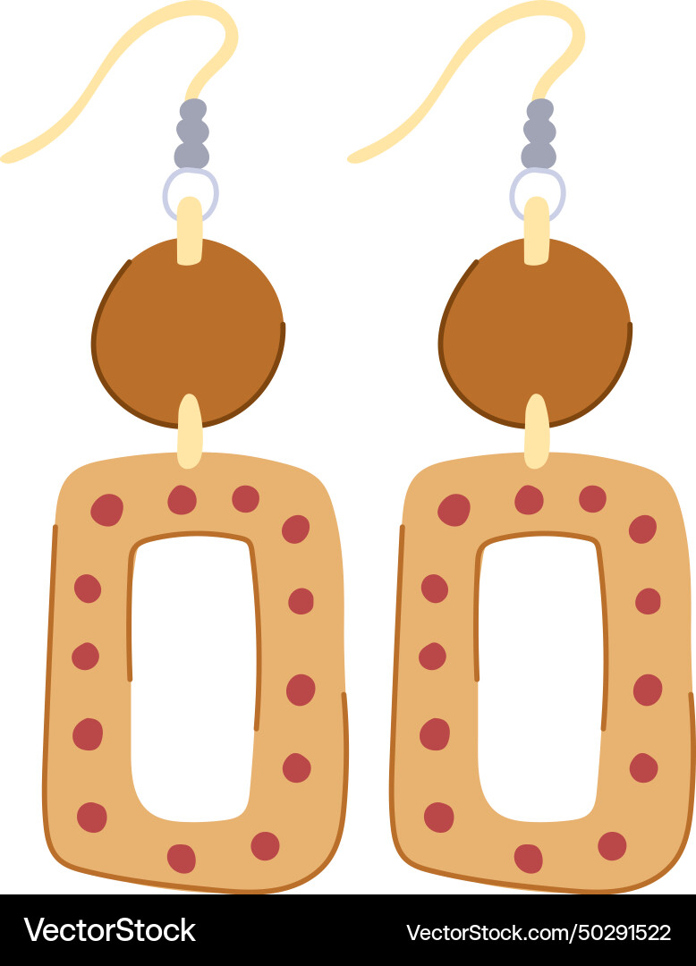 Bijouterie boho earrings cartoon Royalty Free Vector Image