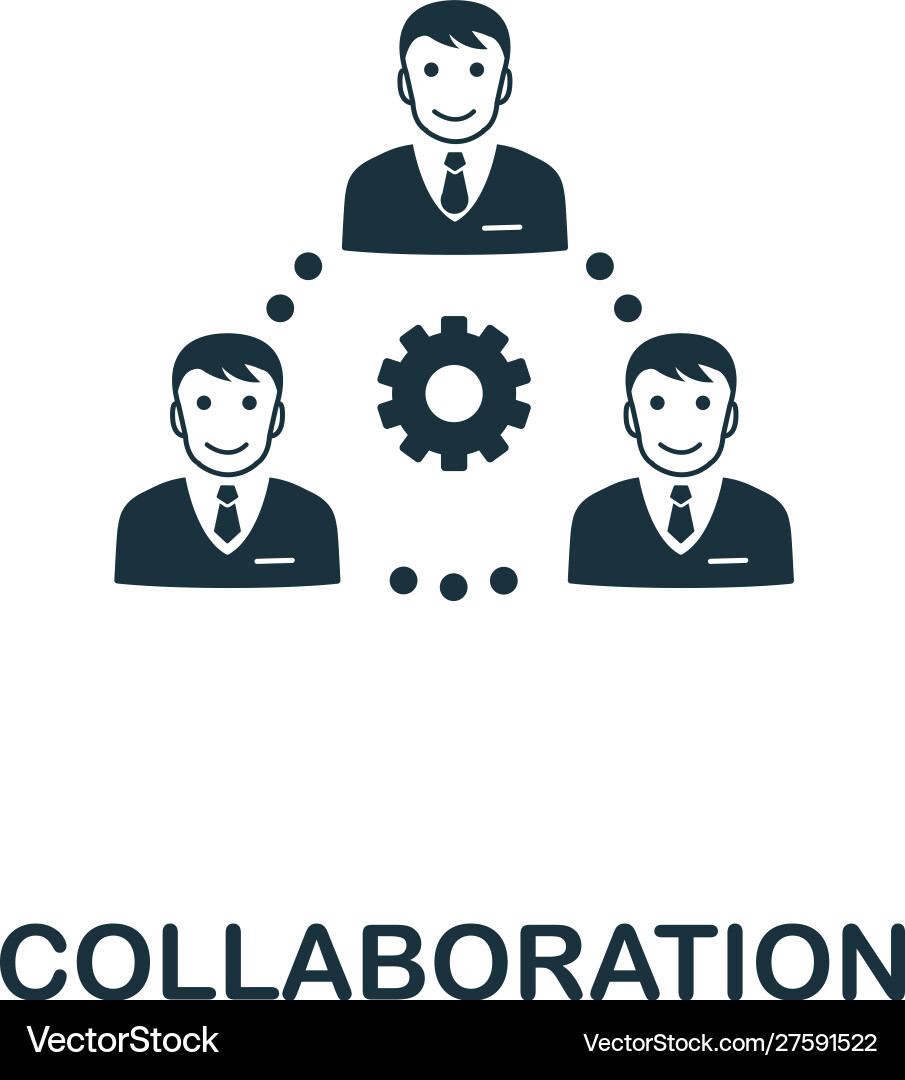 Collaboration icon symbol creative sign from Vector Image
