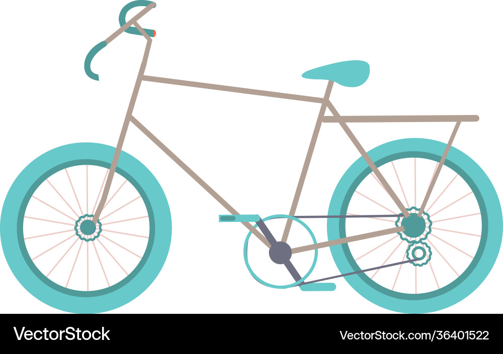 Fancy Fahrrad flache Zusammensetzung Lizenzfreier Vektor