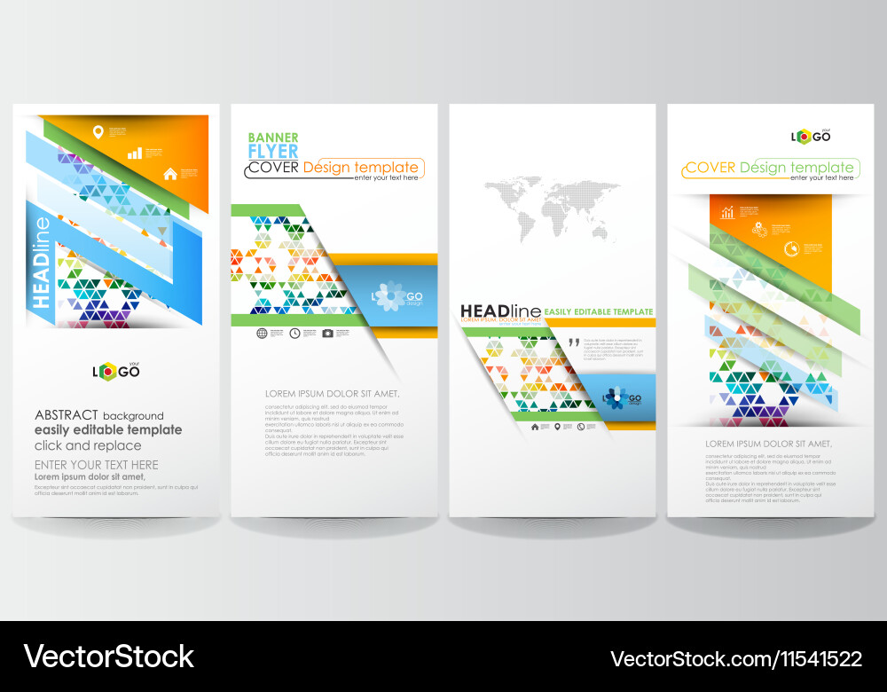 Flyers set modern banners business templates Vector Image