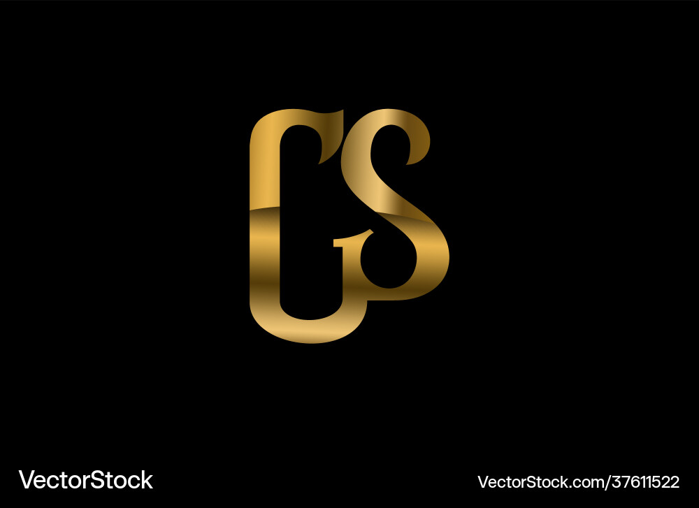 Gs combine elegant logogram Royalty Free Vector Image