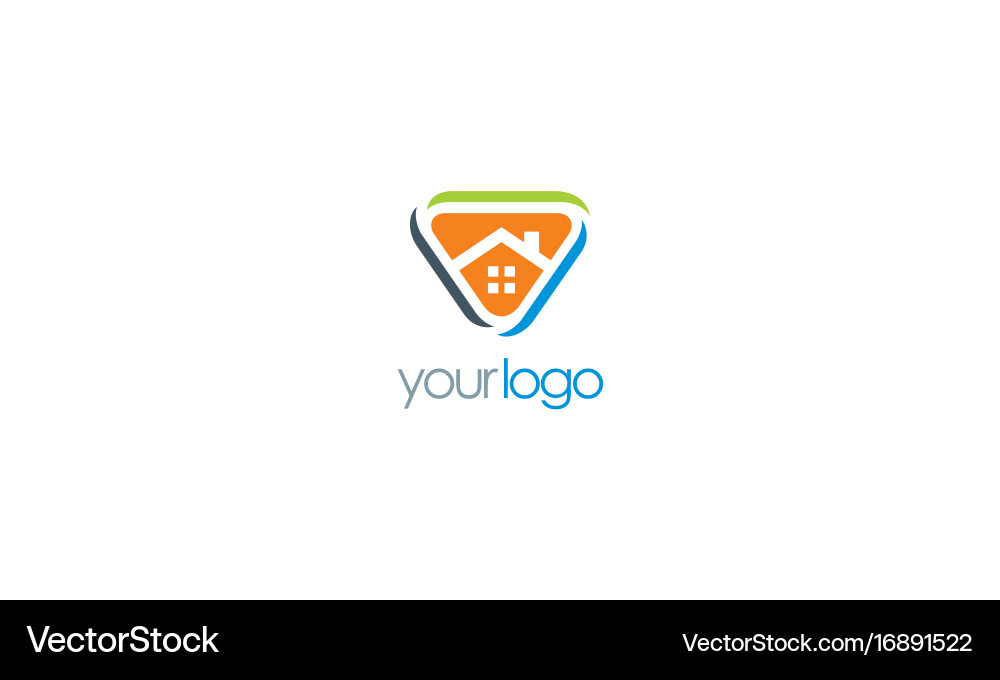 House triangle logo Royalty Free Vector Image - VectorStock
