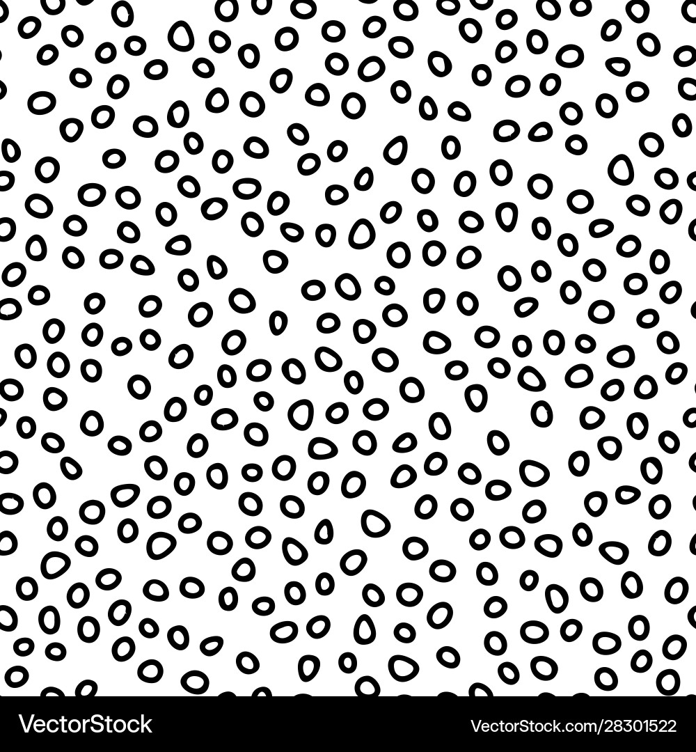 Irregular ellipses handdrawn seamless pattern Vector Image