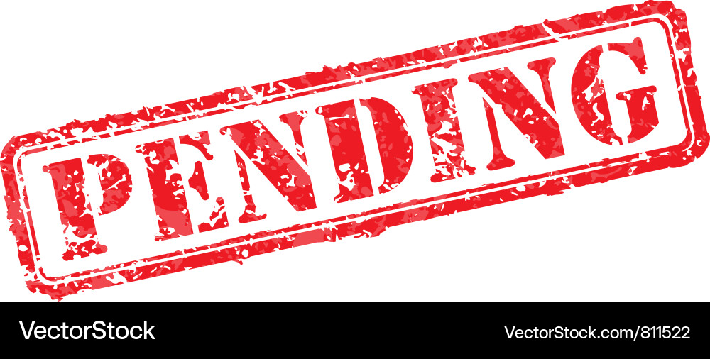 Pending rubber stamp Royalty Free Vector Image