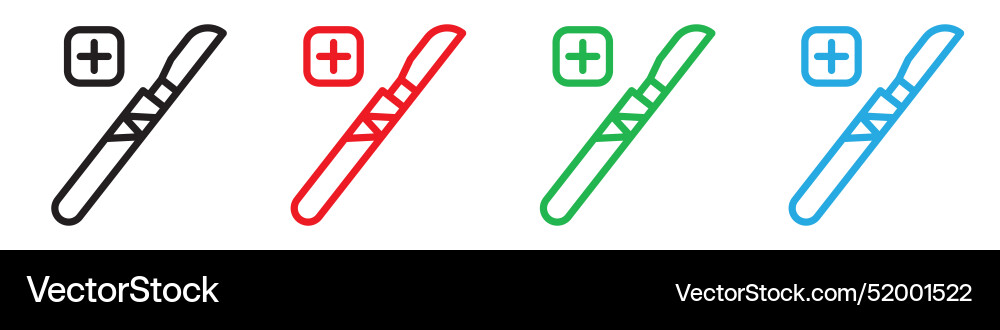 Surgery icon line art Royalty Free Vector Image