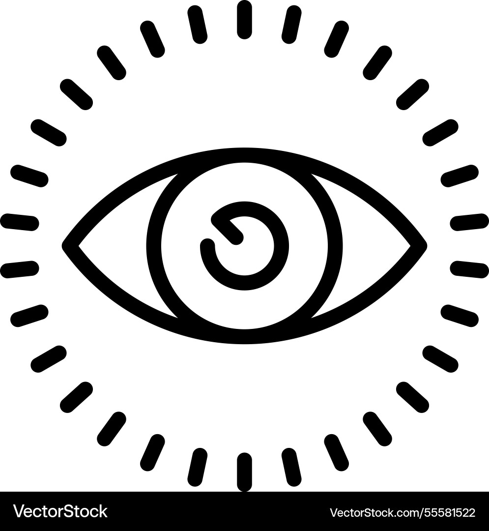 Vision flat web icon concept Royalty Free Vector Image