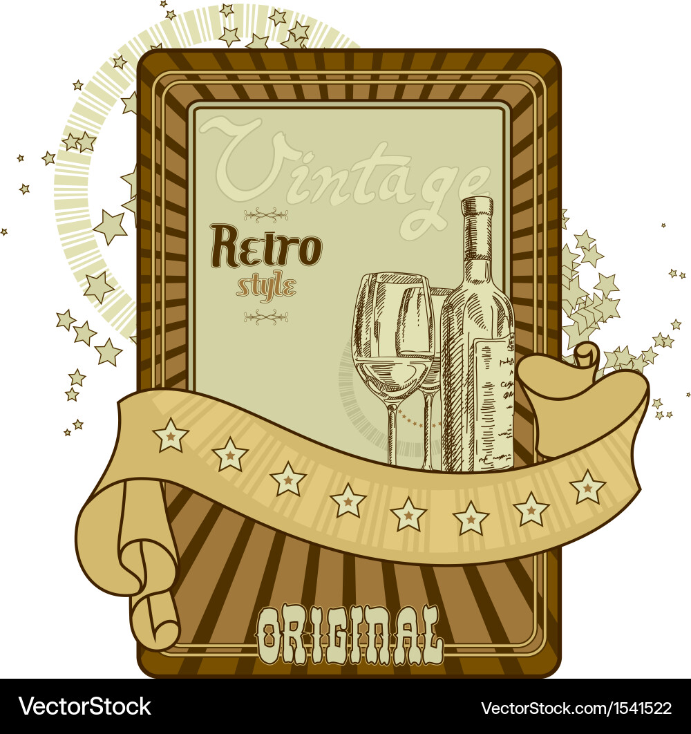 Wine tag Royalty Free Vector Image - VectorStock