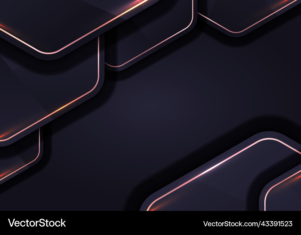 Abstract luxury design hexagon geometric dark Vector Image