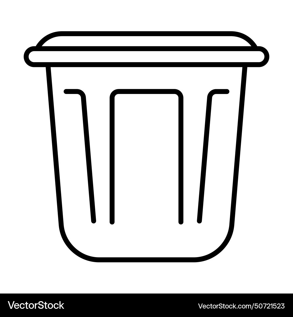 Black dustbin icon on white background Royalty Free Vector