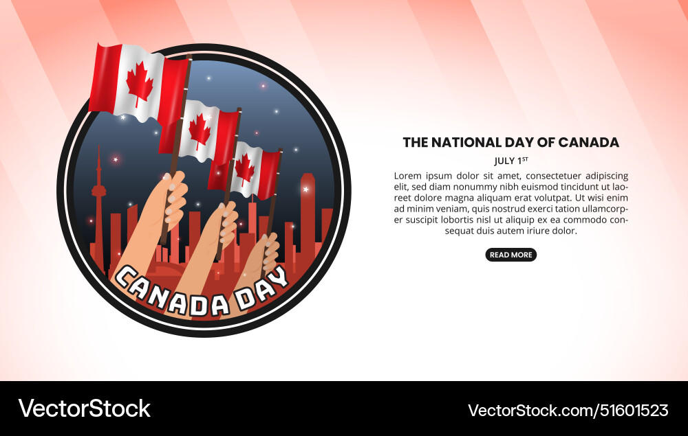 Canada day background with waving flag Royalty Free Vector