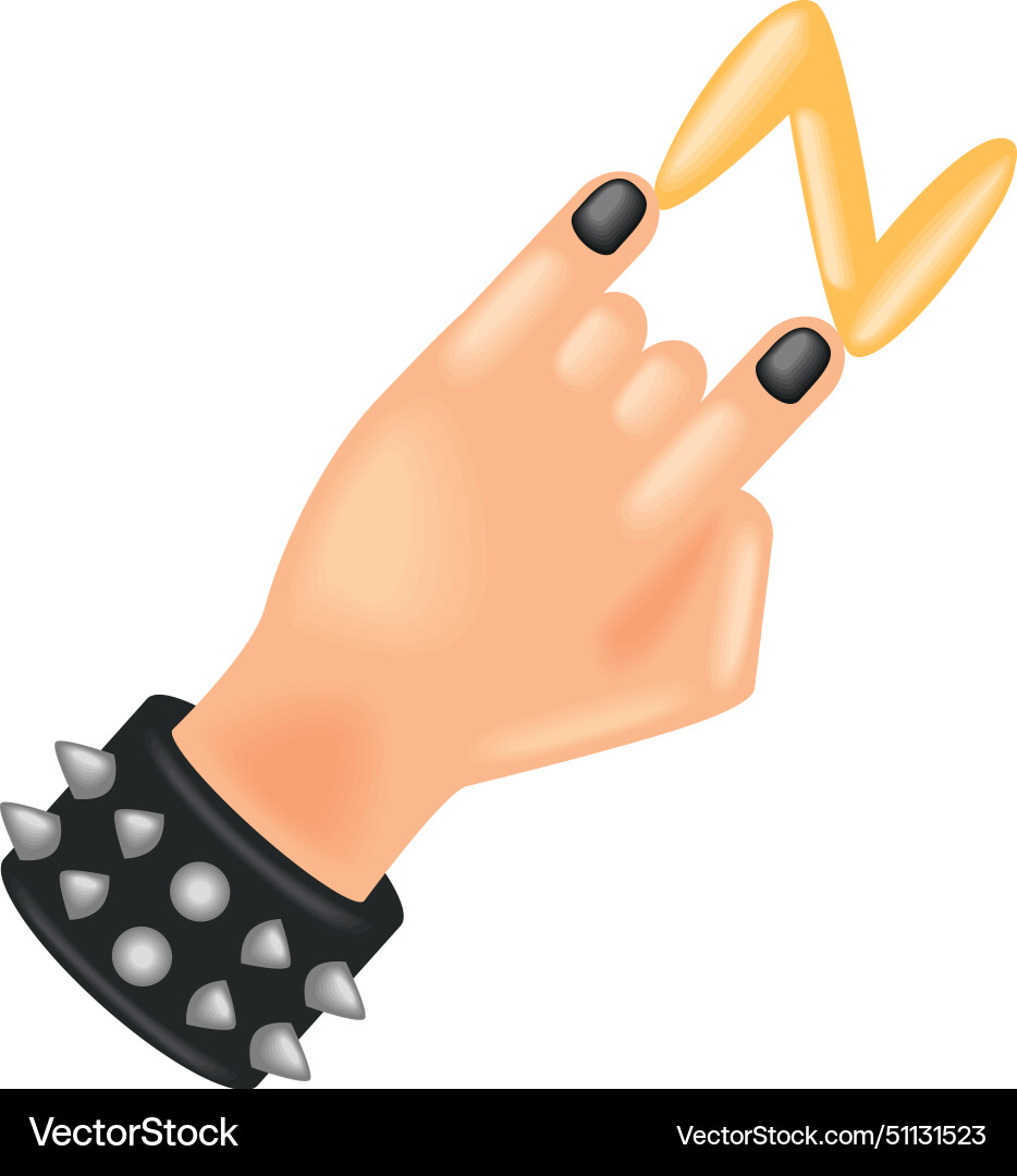 Heavy metal hand gesture Royalty Free Vector Image