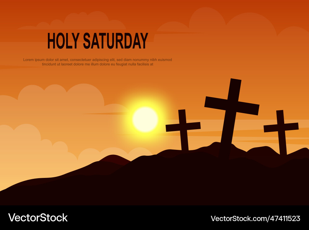 Holy saturday background Royalty Free Vector Image