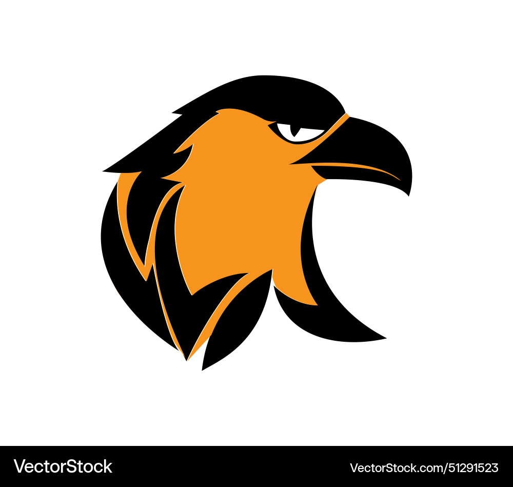 Simple eagle head logo design Royalty Free Vector Image