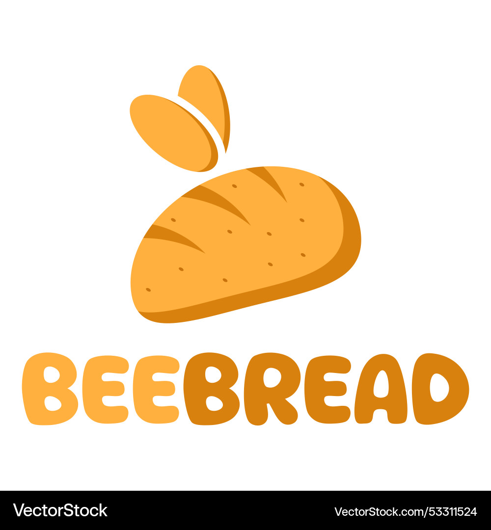 Bee bread minimalist logo design Royalty Free Vector Image