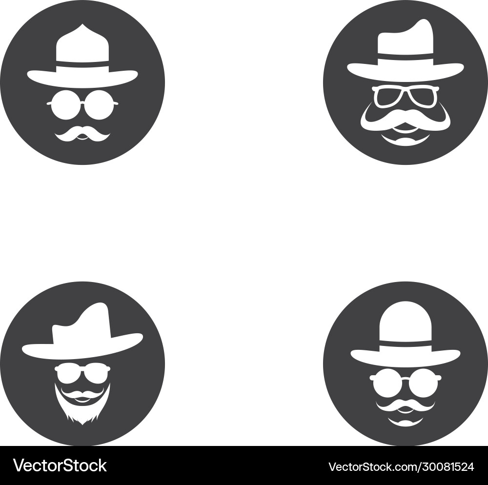 Cowboy hat symbol icon Royalty Free Vector Image