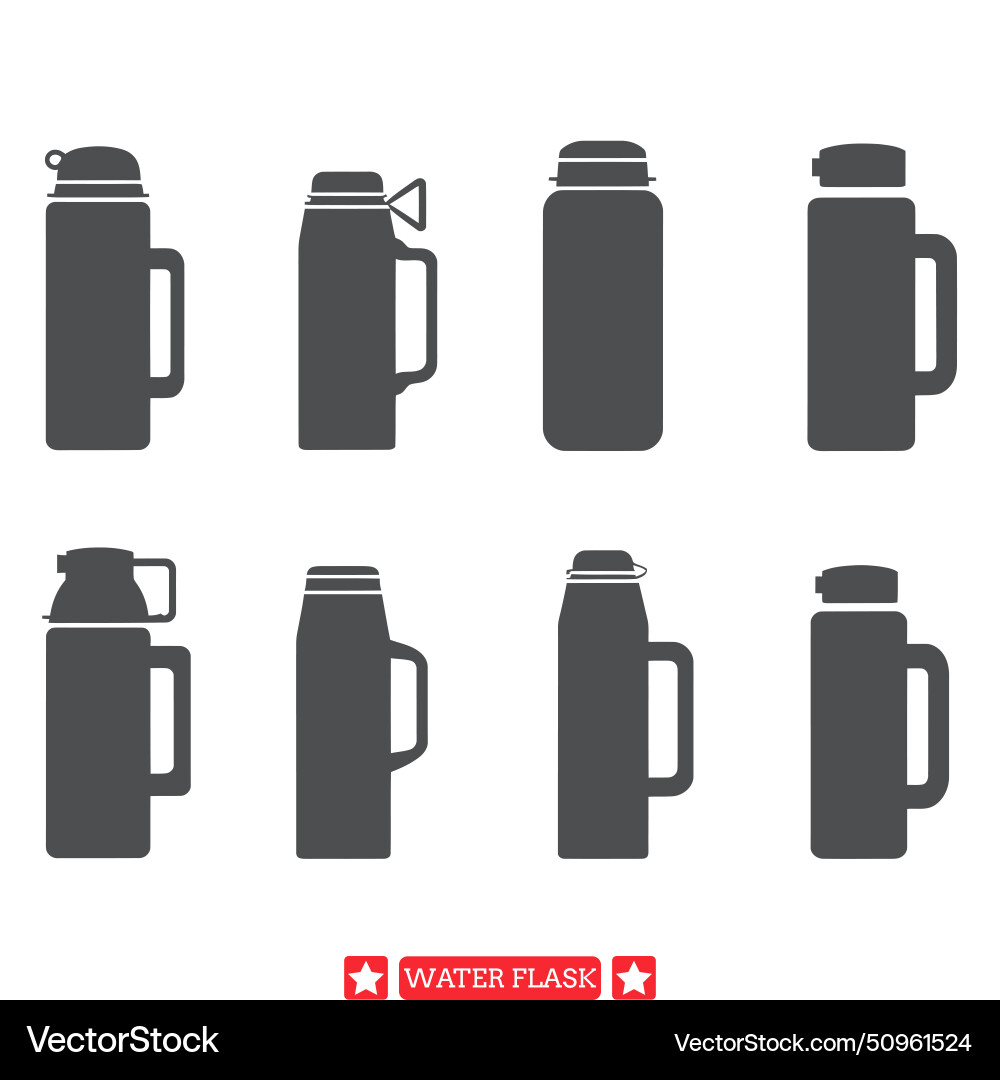 Hydrate your designs explore our water flask Vector Image